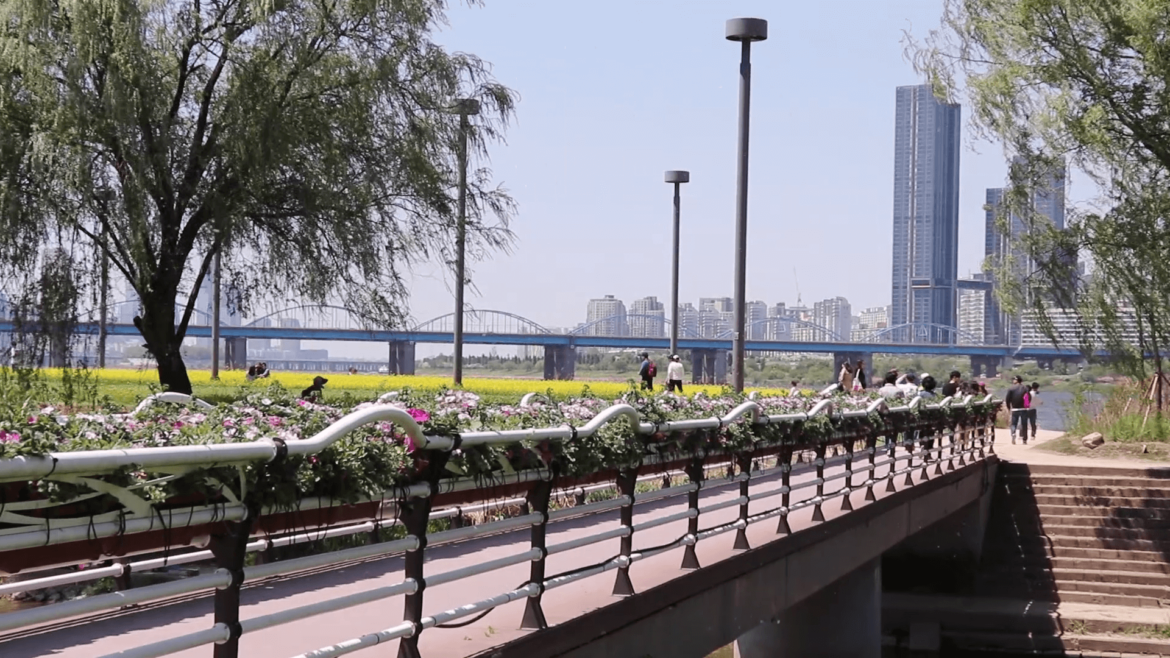 Eating Ramen at Han River - Aaron and Claire