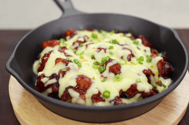 Korean Fire Chicken with Cheese