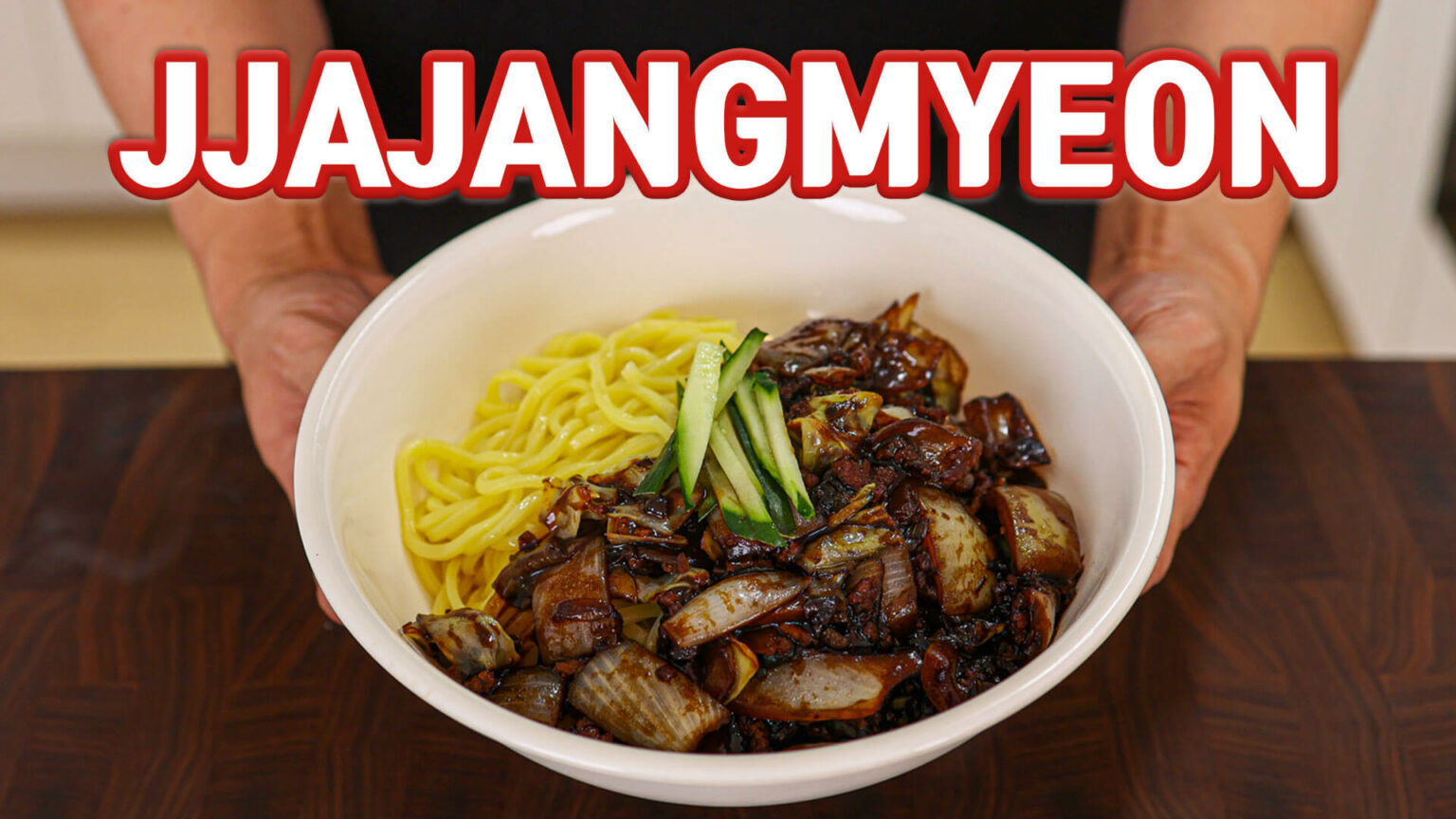 Korean Black Bean Sauce Noodles (Jjajangmyeon)