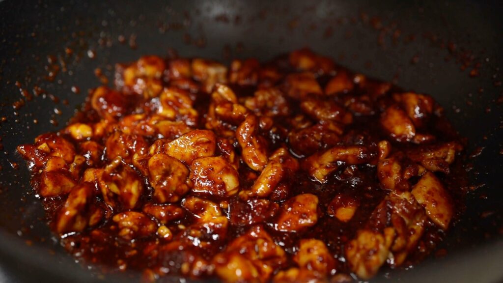 Korean Fire Chicken (Buldak) Rice Bowl - Aaron and Claire