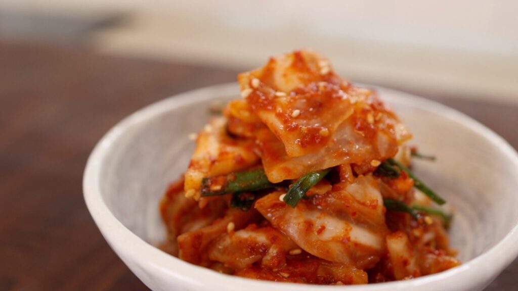 Green Cabbage Kimchi