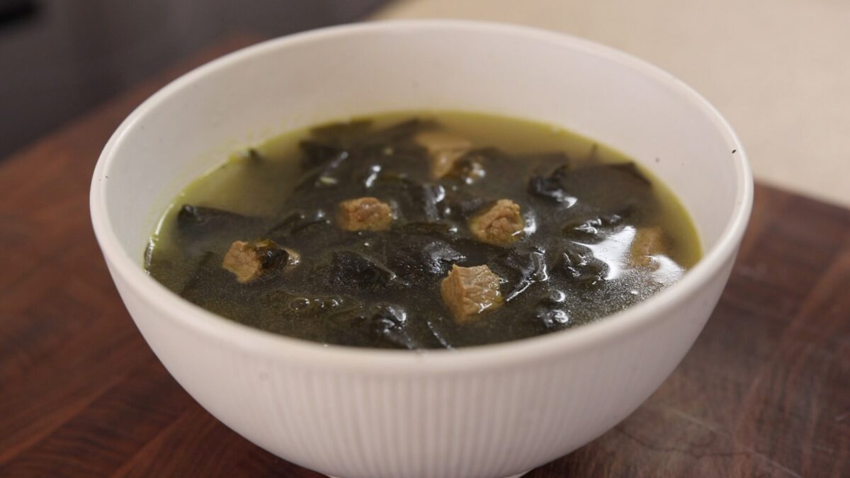 Korean Seaweed Soup with Beef (Miyeokguk)