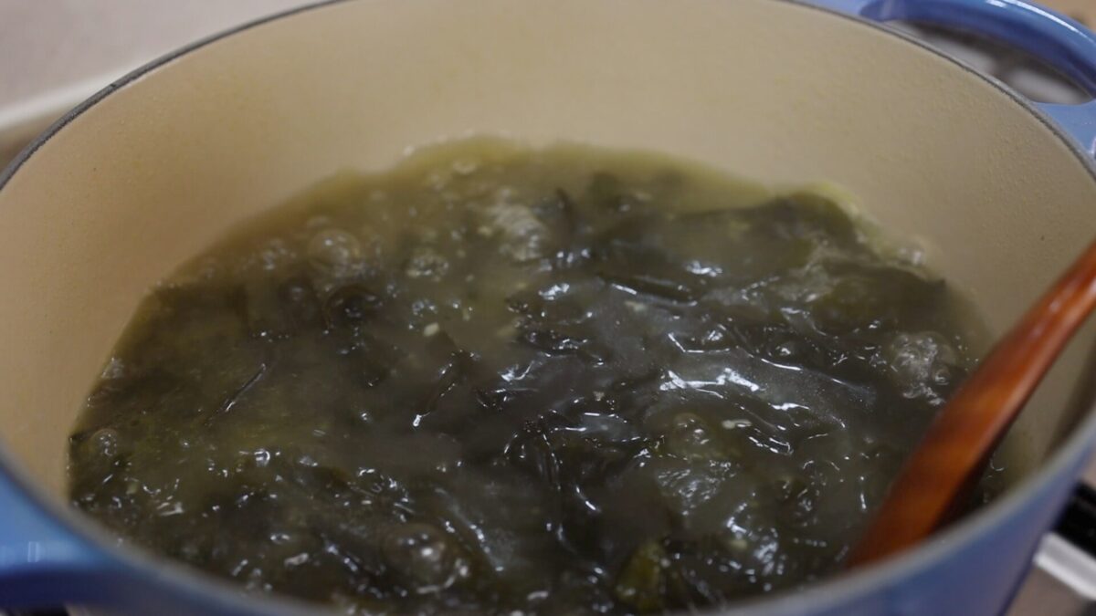 Korean Seaweed Soup with Beef (Miyeokguk)