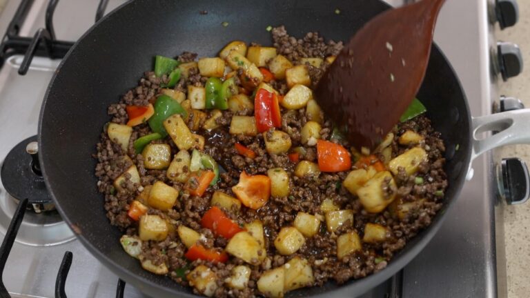 Ground Beef and Potato Stir-Fry