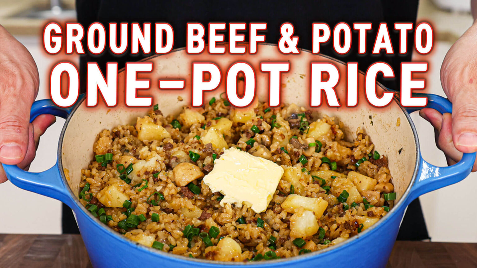 Ground Beef and Potato Pot Rice